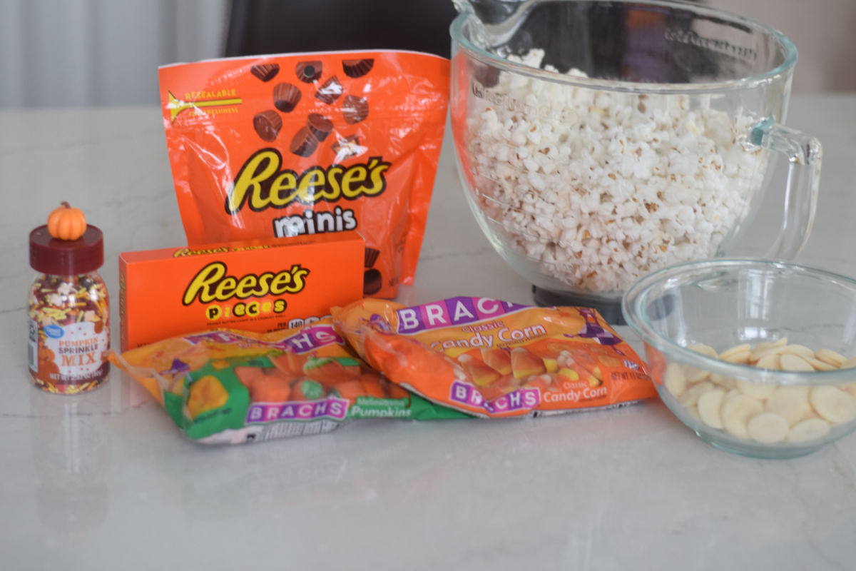 Thanksgiving Popcorn Munch in a Waffle Cone - Recipes Passed Down